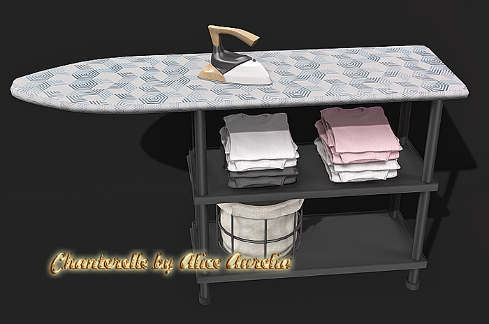 Second Life Marketplace - 11-[Since1975] Laundry Set -Ironing Table